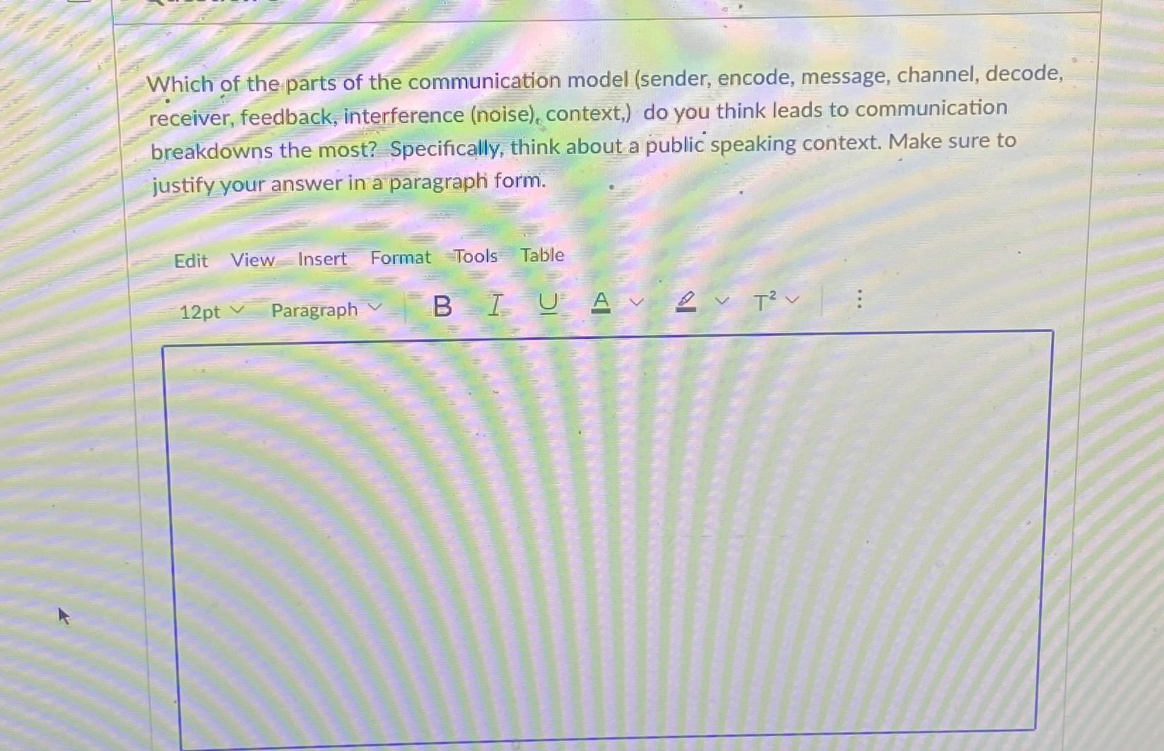 Solved Which of the parts of the communication model | Chegg.com