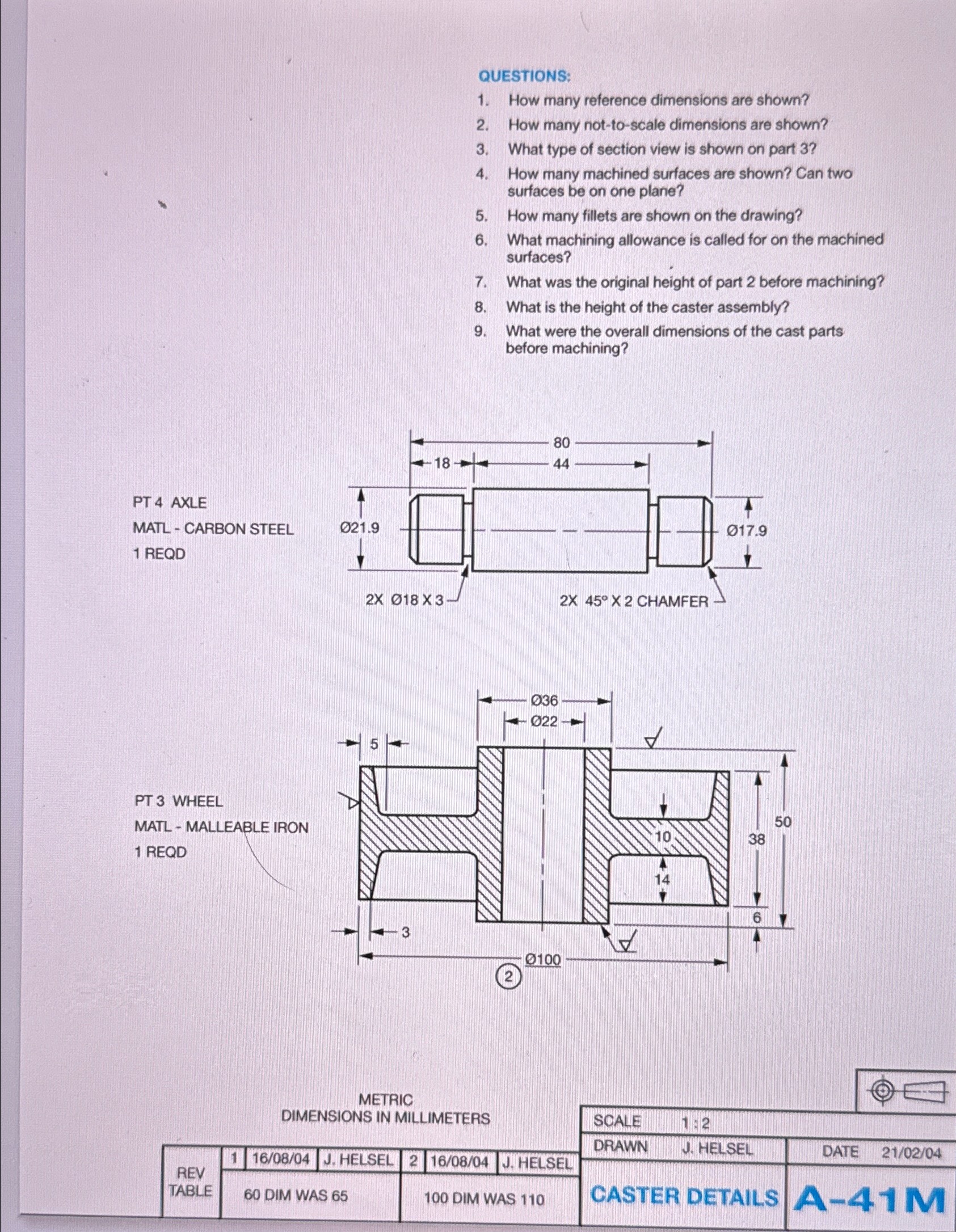 Solved QUESTIONS:How many reference dimensions are shown?How | Chegg.com