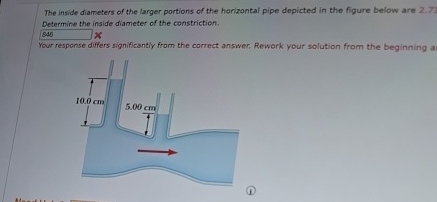 Solved The inside diameters of the larger portions of the | Chegg.com