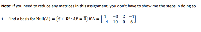 Solved Note: If you need to reduce any matrices in this | Chegg.com