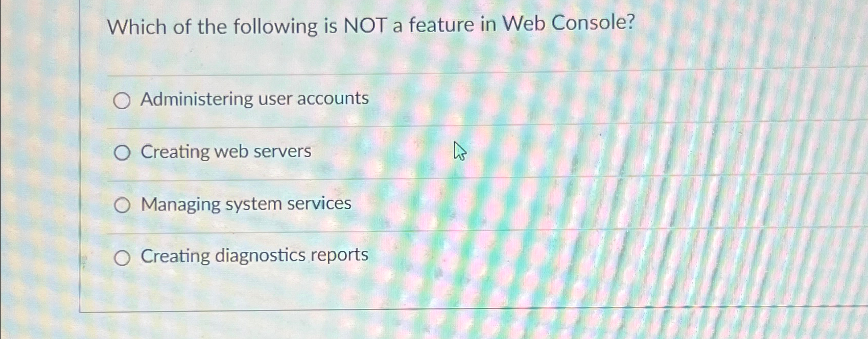 Which of the following is NOT a feature in Web | Chegg.com
