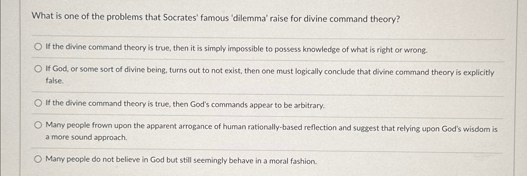 Solved What is one of the problems that Socrates' famous | Chegg.com