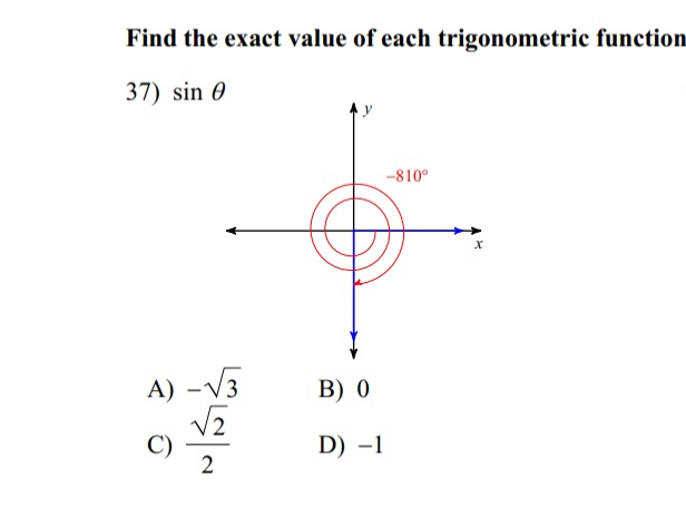 Solved Find the exact value of each trigonometric | Chegg.com