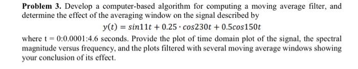 Solved Problem 3. Develop a computer-based algorithm for | Chegg.com