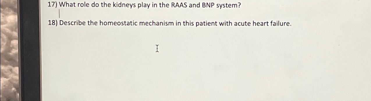 Solved What role do the kidneys play in the RAAS and BNP | Chegg.com