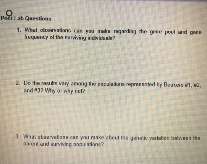 Population Genetics Experiment 2: Genetic Drift | Chegg.com