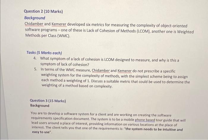 Solved Background You are presented a software module to | Chegg.com