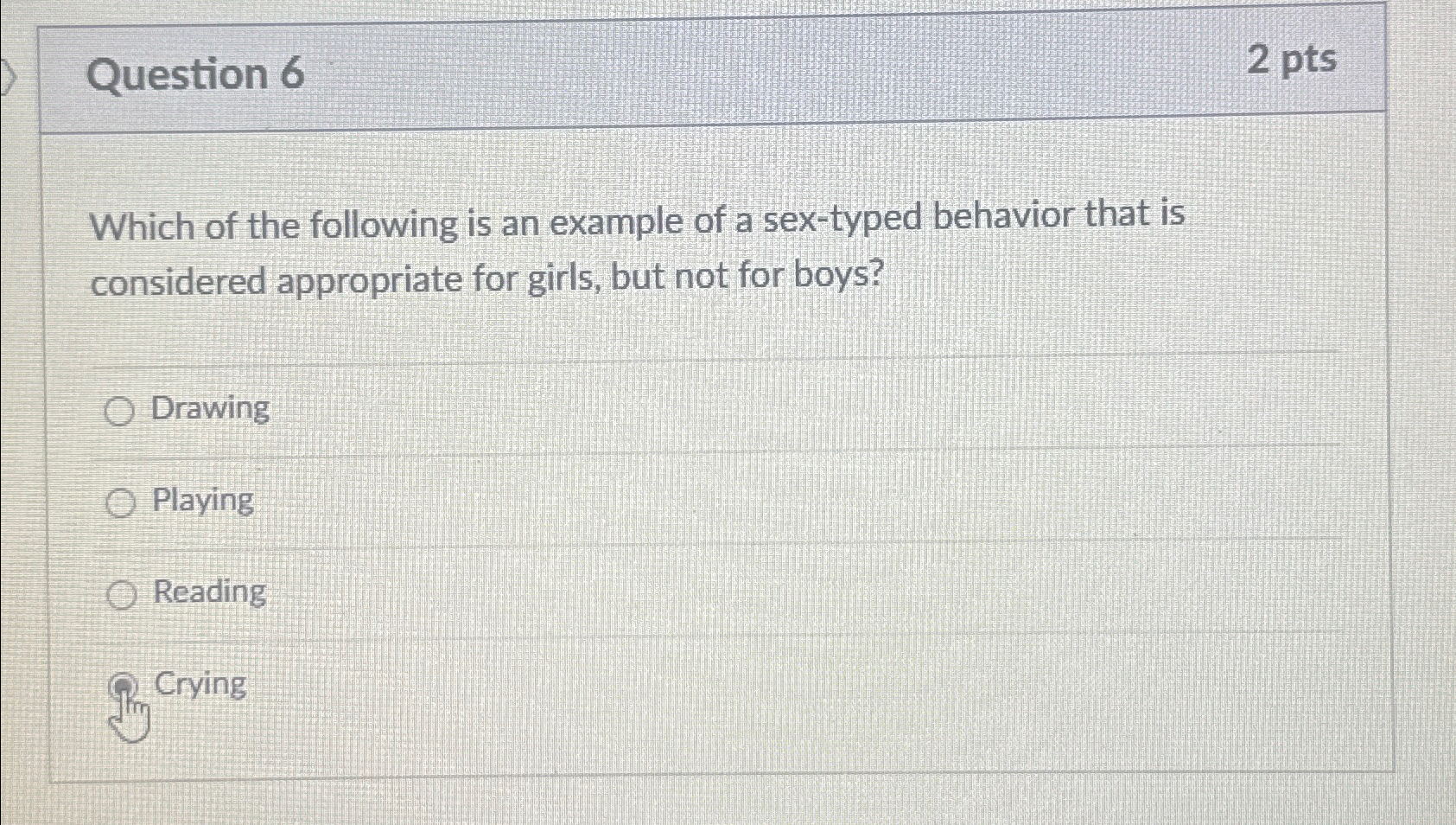 Solved Question 62 ﻿ptsWhich of the following is an example | Chegg.com