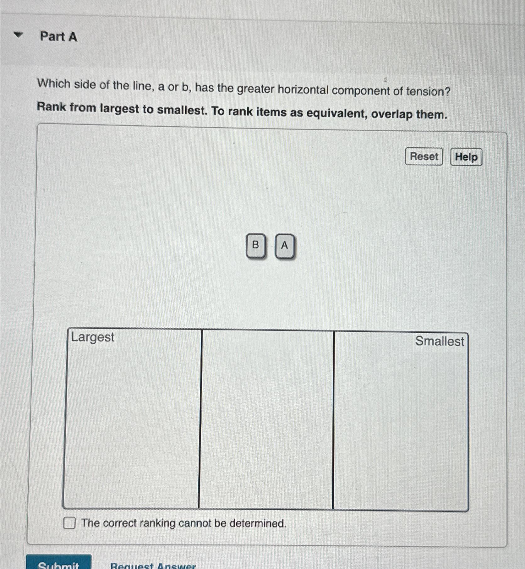Part AWhich side of the line, a or b, ﻿has the | Chegg.com