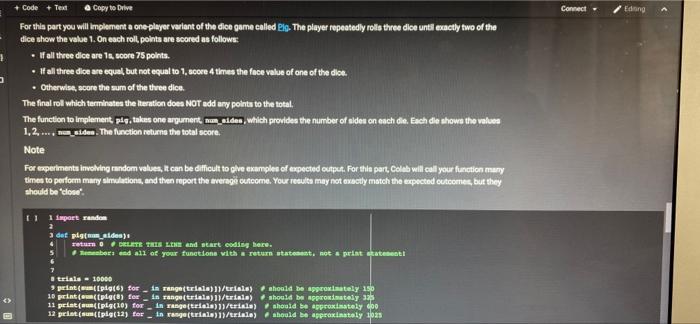 Solved + Code + Text Copy to Drive For this part you will | Chegg.com