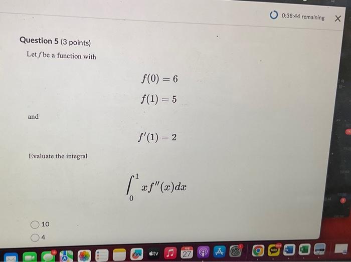 Solved Let f be a function with f(0)=6f(1)=5 and f′(1)=2 | Chegg.com Solved Let f be a function with f(0)=6f(1)=5 and f′(1)=2 | Chegg.com