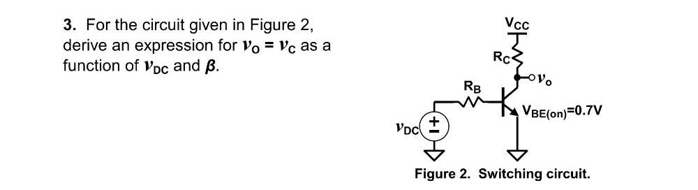 Solved For the circuit given in Figure 2, ﻿derive an | Chegg.com