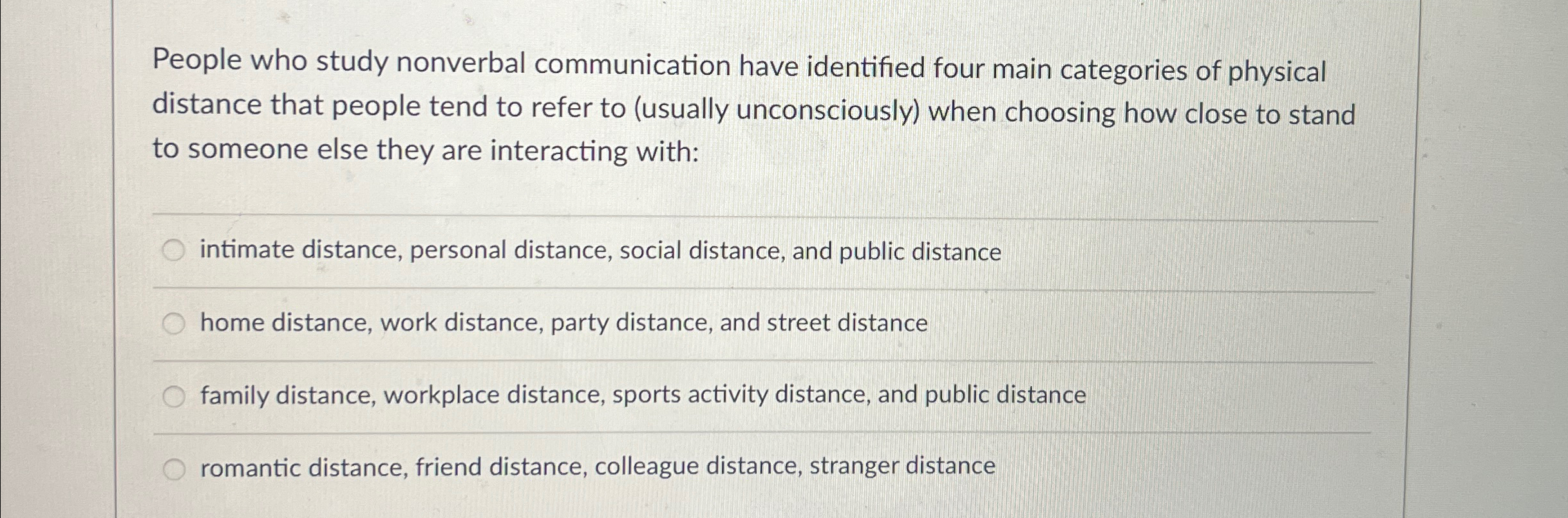 Solved People who study nonverbal communication have | Chegg.com