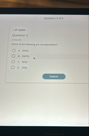 Solved Question 2 ﻿of 5-- ﻿of 1 ﻿pointQuestion 23 ﻿tries | Chegg.com