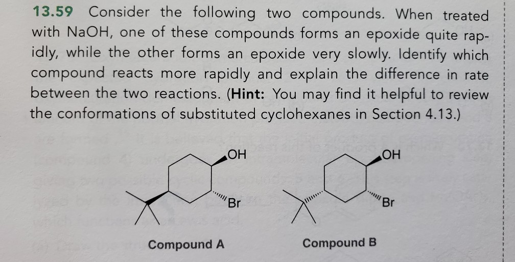 13.59 Consider the following two compounds. When | Chegg.com