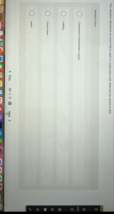 Solved The valuation allowance account that is used in | Chegg.com