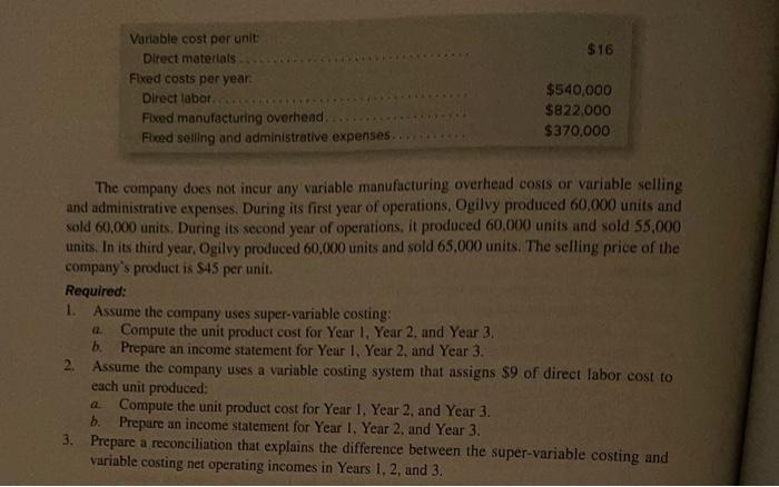 Solved PROBLEM 5A-4 Super-Variable Costing and Variable | Chegg.com