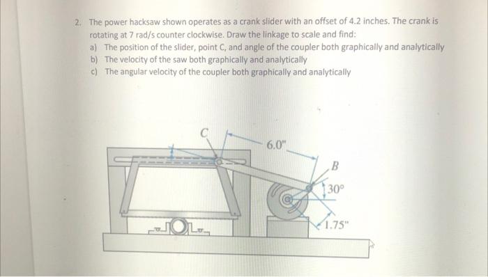 1. Link AB is rotating with the constant velocity | Chegg.com