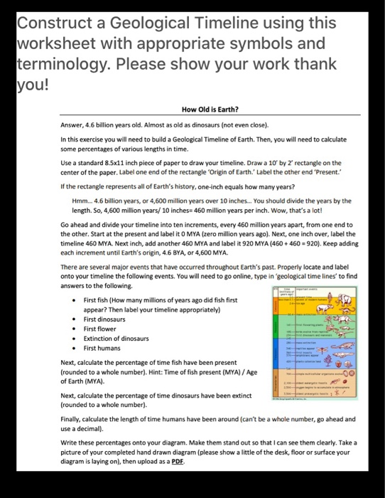 Solved Construct a Geological Timeline using this worksheet | Chegg.com