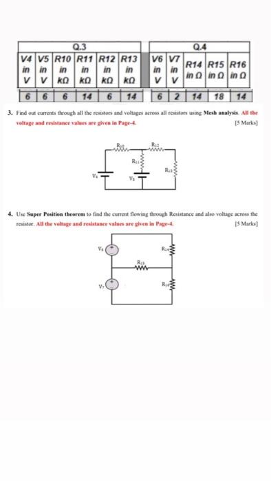 Solved 3. Find out currents through all the resisors and | Chegg.com