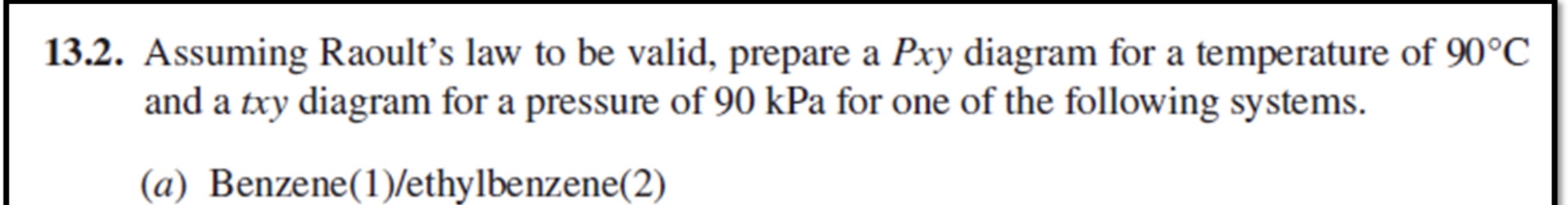 Solved by an EXPERT 13.2. ﻿Assuming Raoult's law to be valid, prepare a | Chegg.com