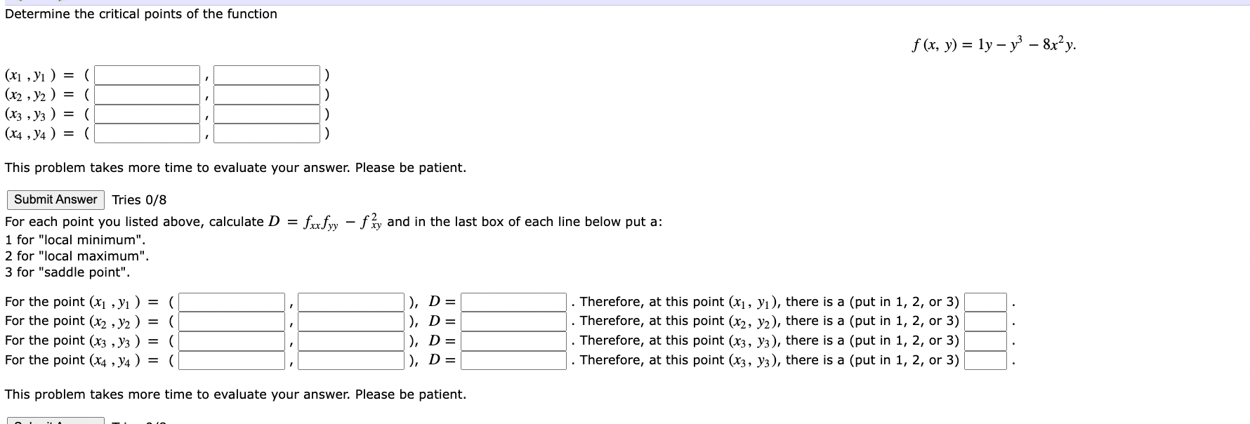Solved Determine the critical points of the | Chegg.com