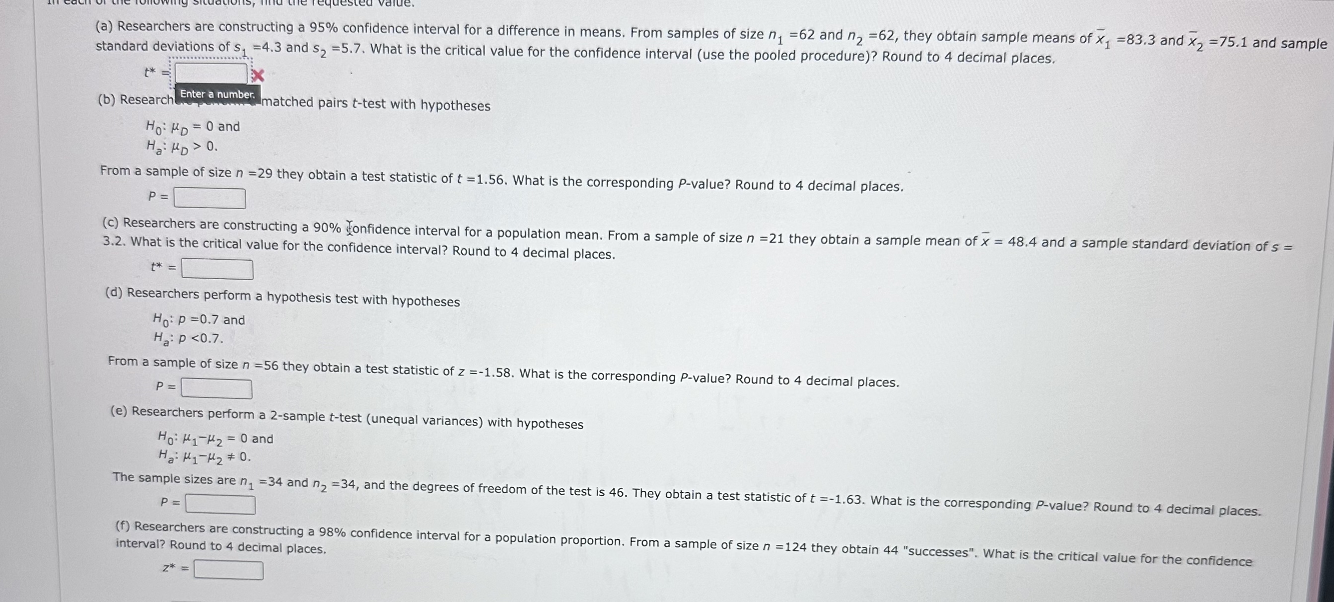 Solved (a) ﻿Researchers are constructing a 95% ﻿confidence | Chegg.com