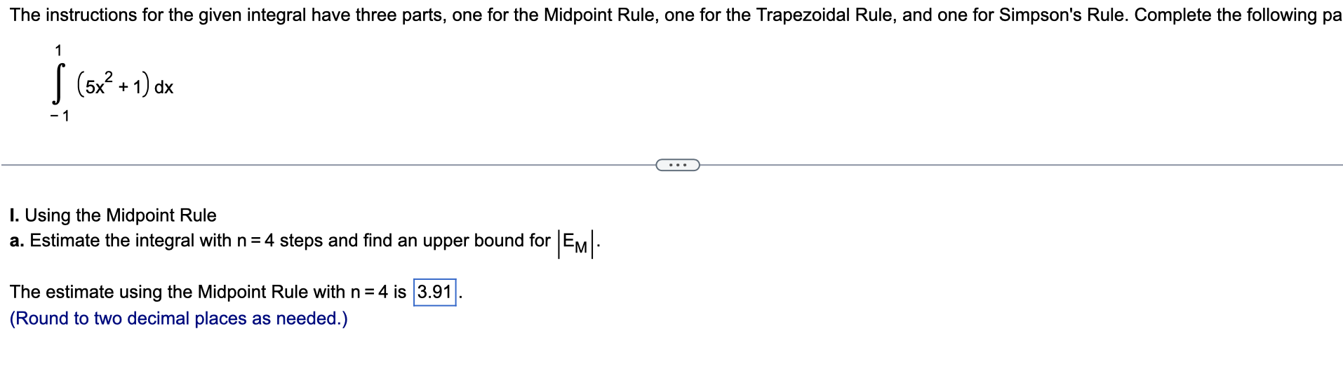 Solved The instructions for the given integral have three | Chegg.com