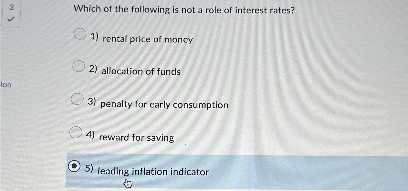 Solved Which of the following is not a role of interest | Chegg.com