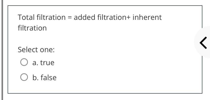 Solved Total filtration = ﻿added filtration + ﻿inherent | Chegg.com
