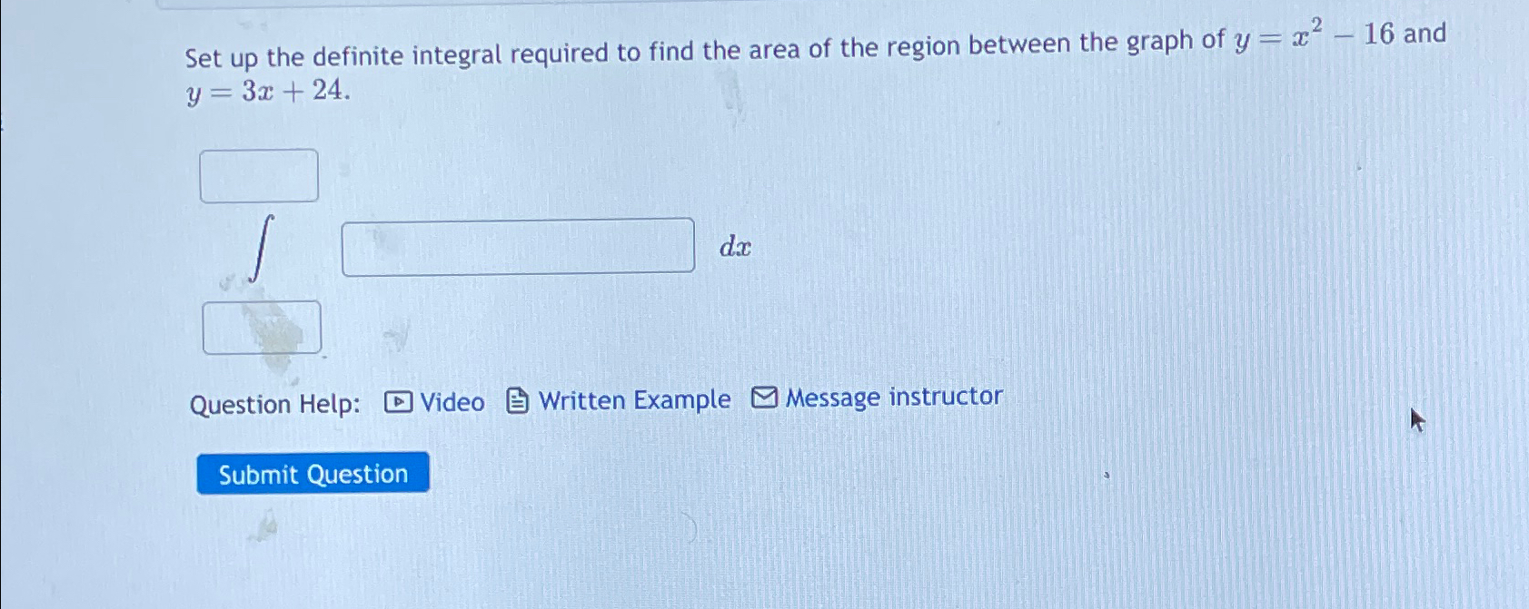 Solved Set up the definite integral required to find the | Chegg.com
