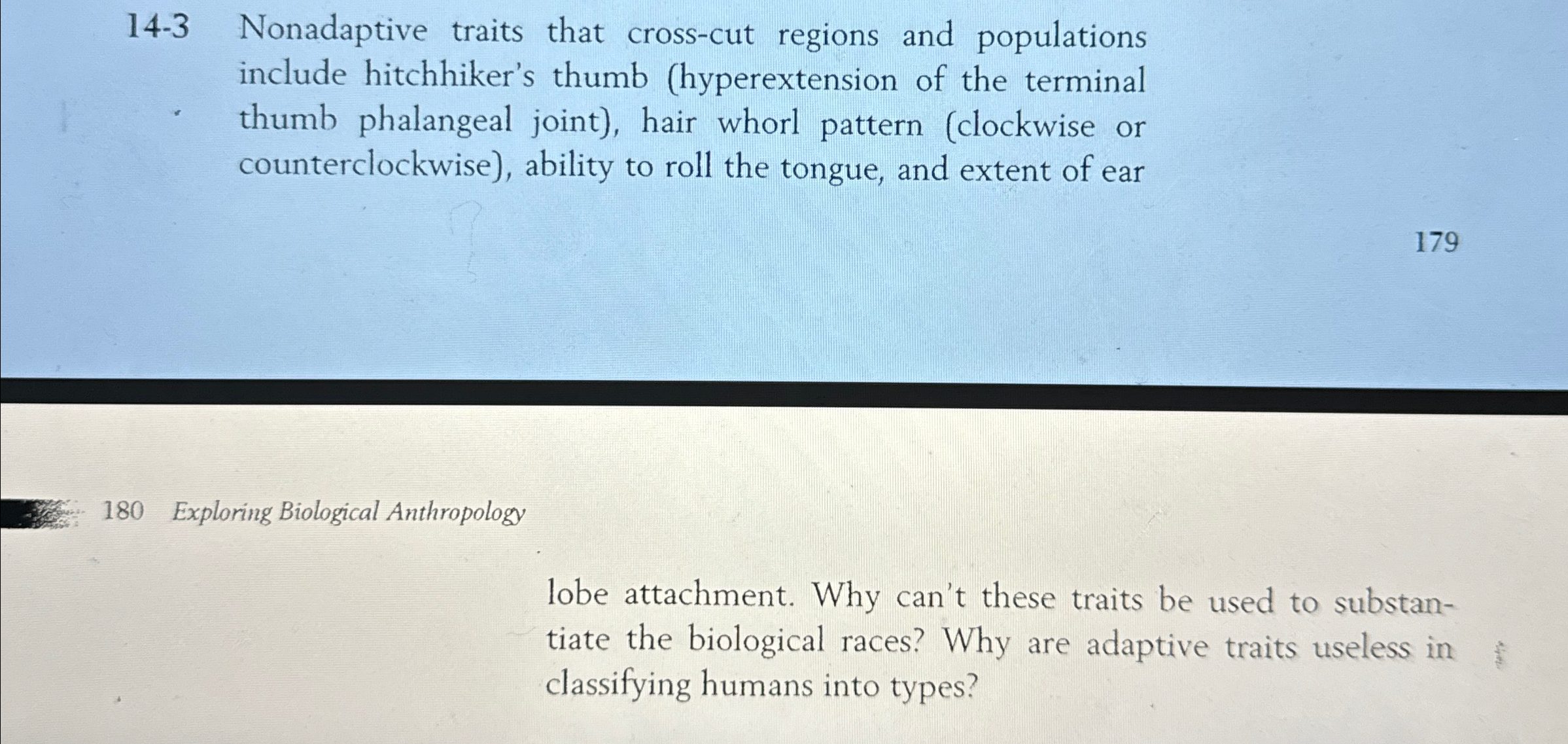Solved 14-3 ﻿Nonadaptive traits that cross-cut regions and | Chegg.com