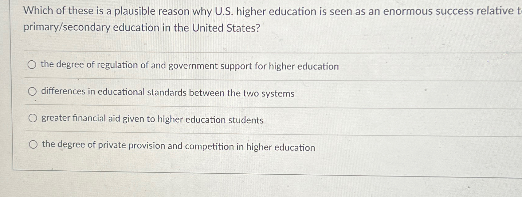Solved Which of these is a plausible reason why U.S. ﻿higher | Chegg.com