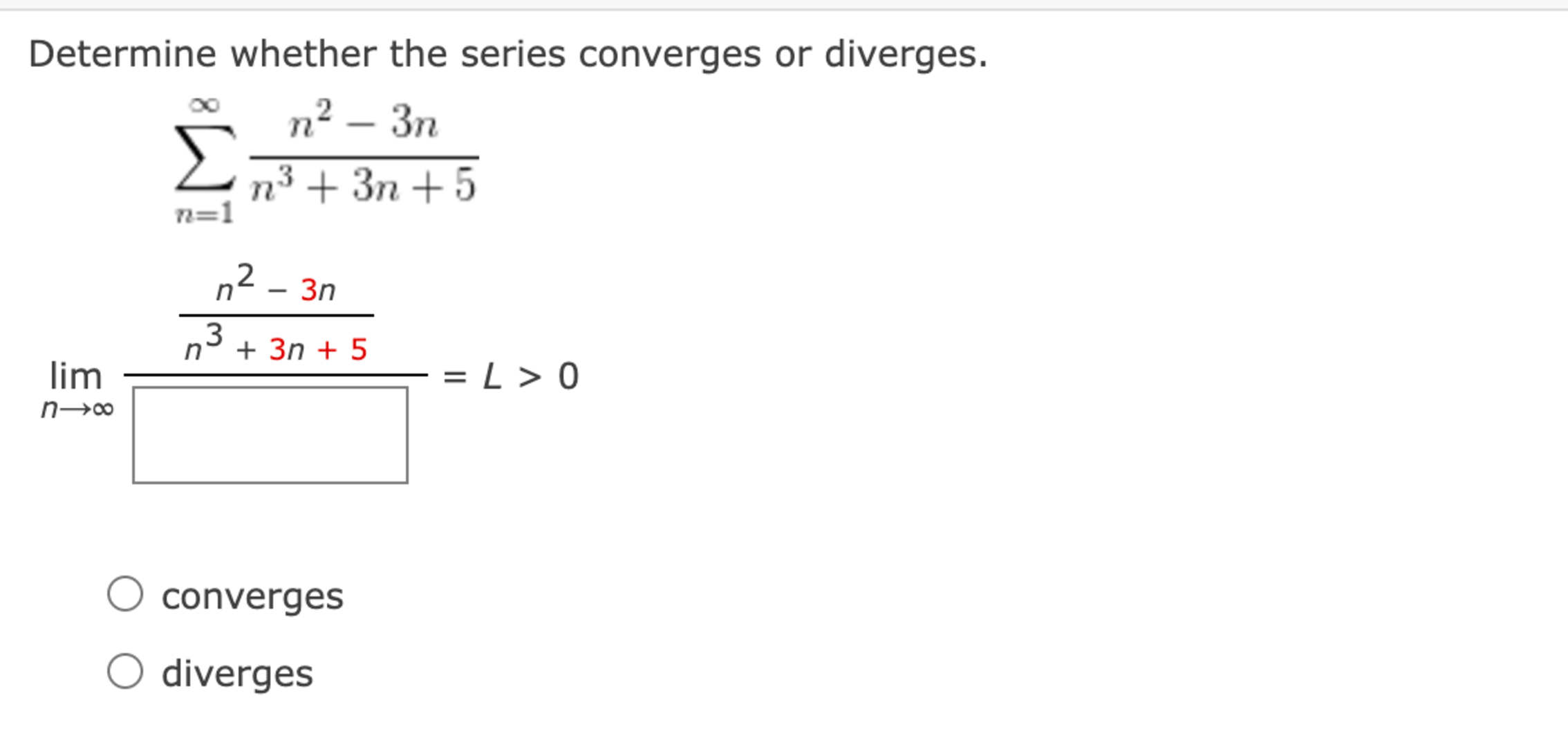 Solved Determine whether the series converges or | Chegg.com
