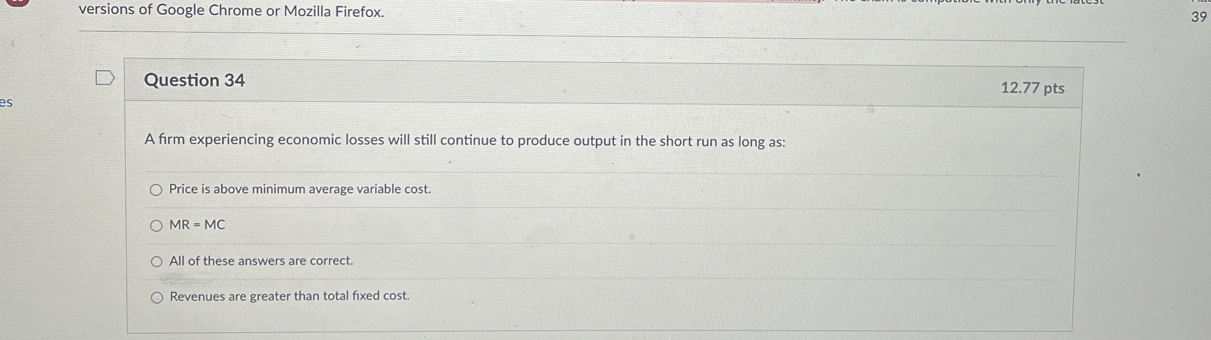 Solved versions of Google Chrome or Mozilla Firefox.Question | Chegg.com