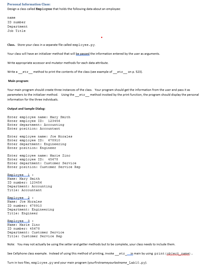 Solved Personal Information Class:Design a class called | Chegg.com