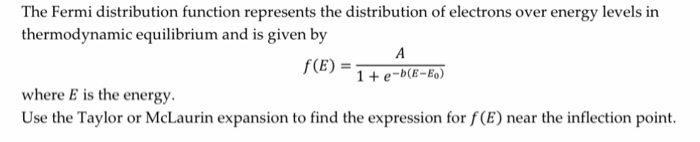 Solved The Fermi distribution function represents the | Chegg.com