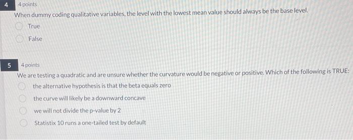 Solved When dummy coding qualitative variables, the level | Chegg.com
