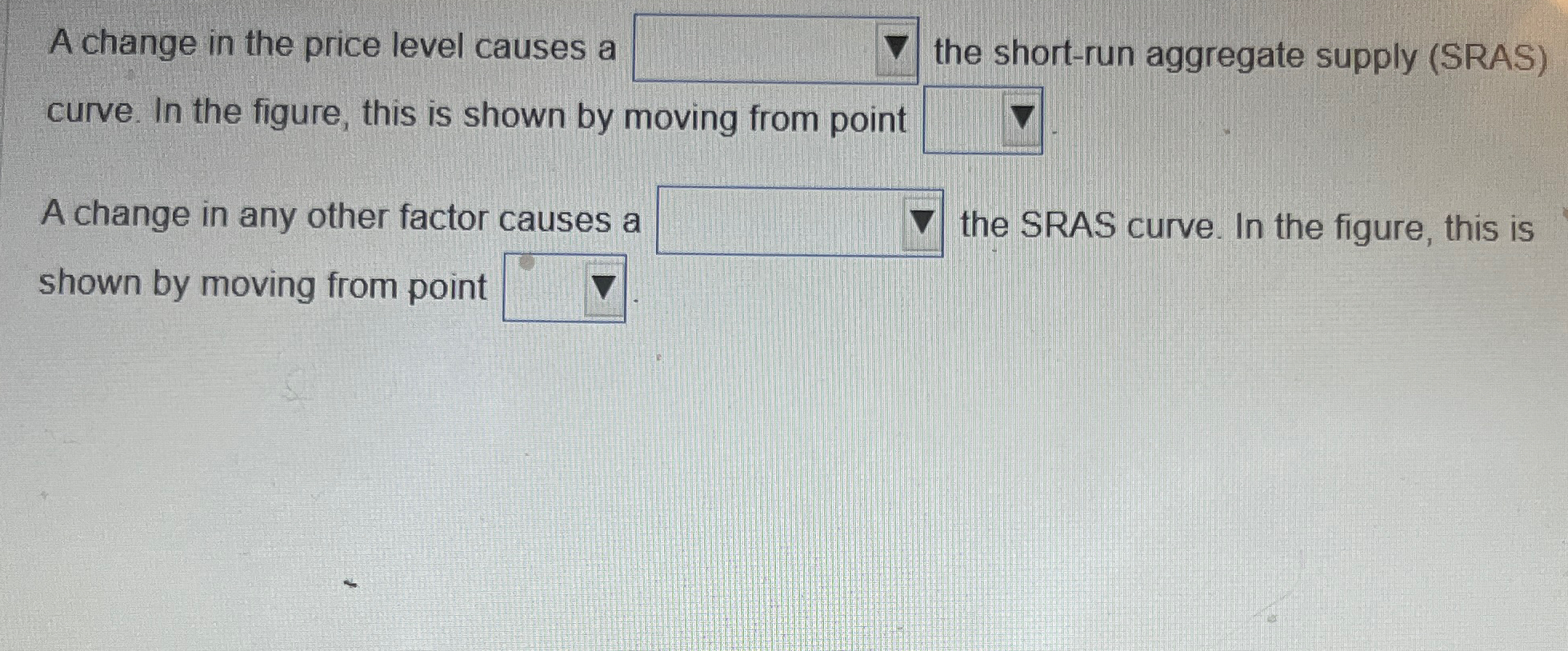 Solved A change in the price level causes a ﻿the short-run | Chegg.com
