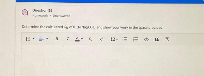 Solved 0.1 molar Na2CO3 solution Question 26 Homework. | Chegg.com