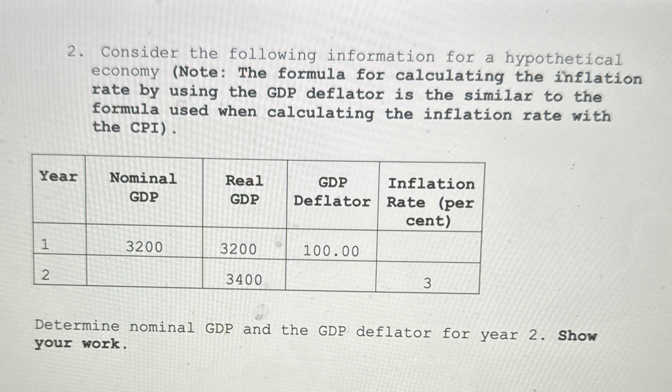 Solved Consider the following information for a hypothetical | Chegg.com