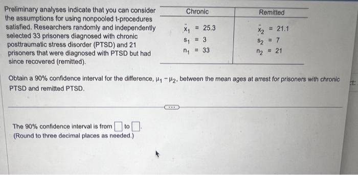 Solved Preliminary analyses indicate that you can consider | Chegg.com