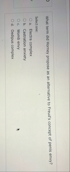 What term did Horney propose as an alternative to | Chegg.com