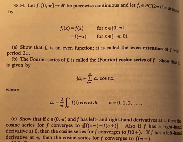 Solved 38.7 POINTWISE CONVERGENCE THEOREM. Suppose that f € | Chegg.com