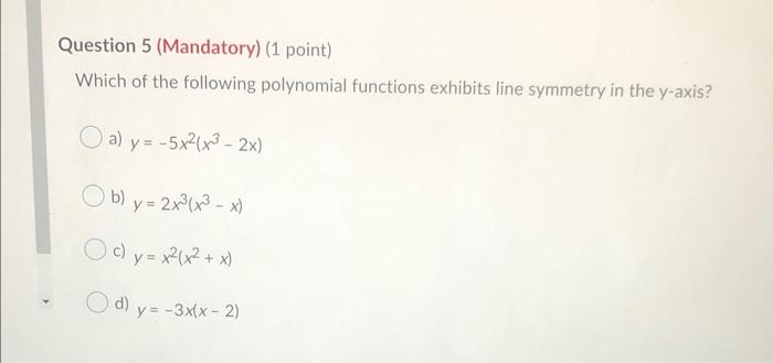 Solved A family of polynomial functions has the equation y = | Chegg.com