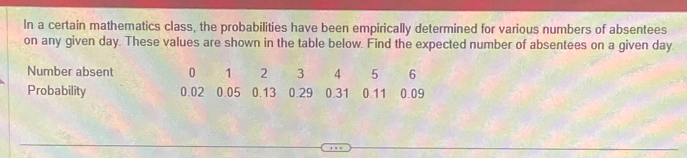Solved In a certain mathematics class, the probabilities | Chegg.com