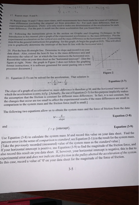 Experiment 3. Atwood's Machine Purpose To study | Chegg.com