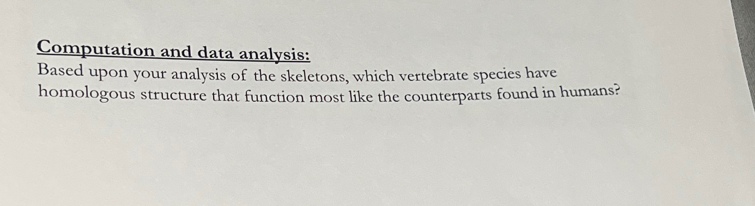Solved Computation and data analysis:Based upon your | Chegg.com