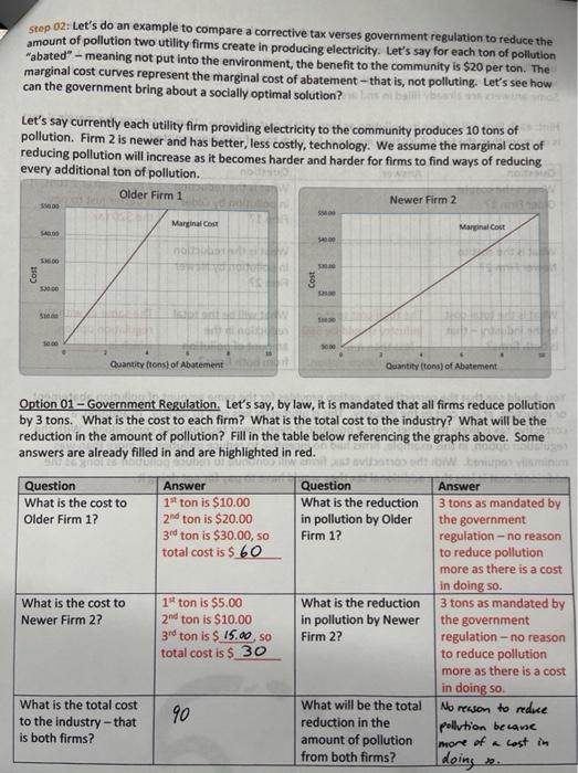 Solved Step 02: Let's do an example to compare a corrective | Chegg.com