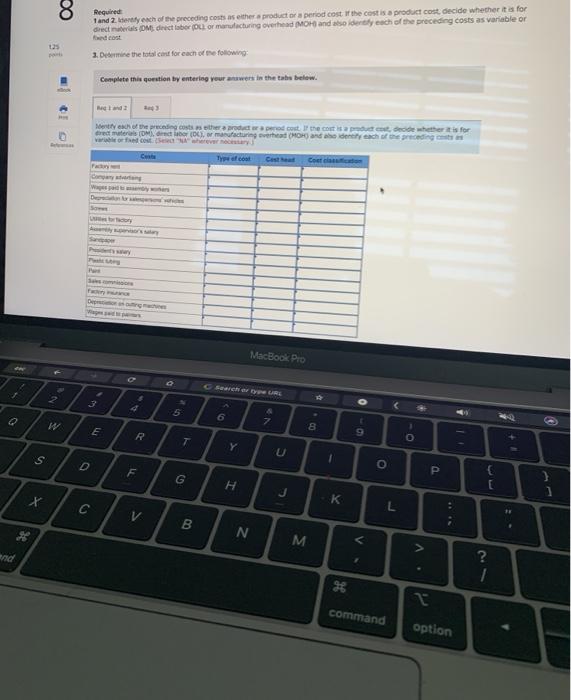 Solved 8 PA1-4 (Algo) Classifying Costs; Calculating Total | Chegg.com